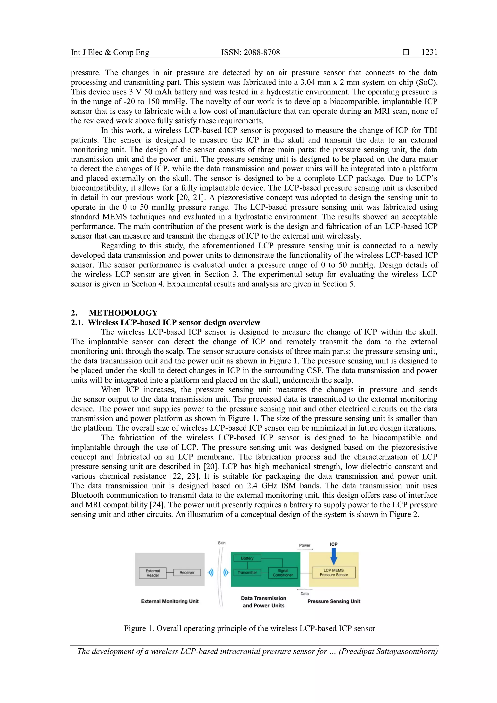 The development of a wireless LCP-based intracranial pressure sensor ...