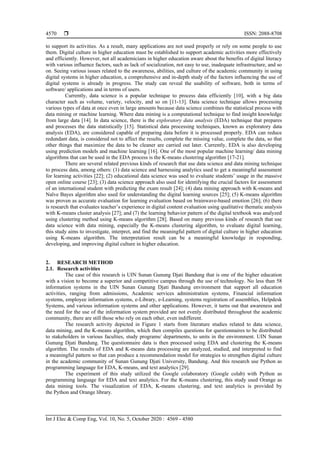 Data science for digital culture improvement in higher education using K-means clustering and ...