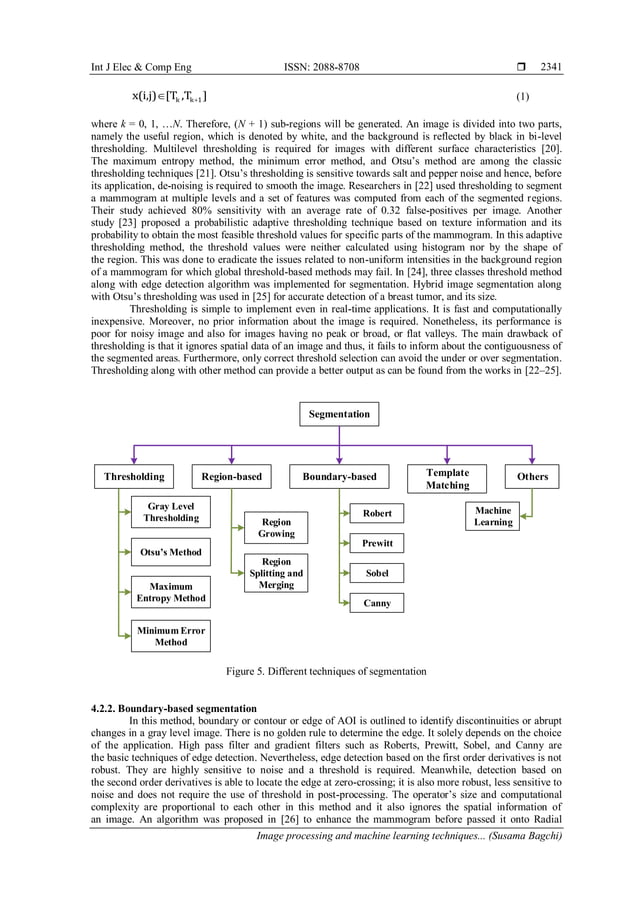 Image processing and machine learning techniques used in computer-aided detection system for ...