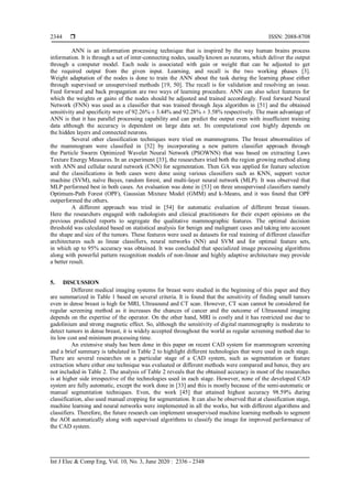 Image processing and machine learning techniques used in computer-aided ...