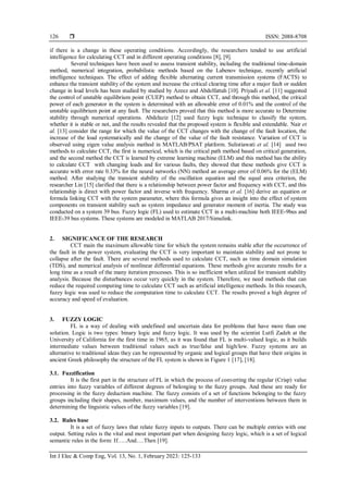 Critical clearing time estimation of multi-machine power system transient stability using fuzzy ...