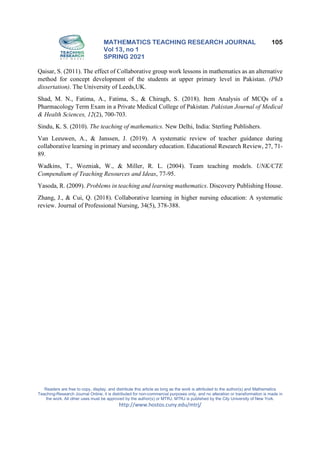 An Experimental Study of Collaborative Instructional Strategy (CIS) for ...