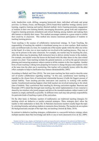 An Experimental Study of Collaborative Instructional Strategy (CIS) for ...