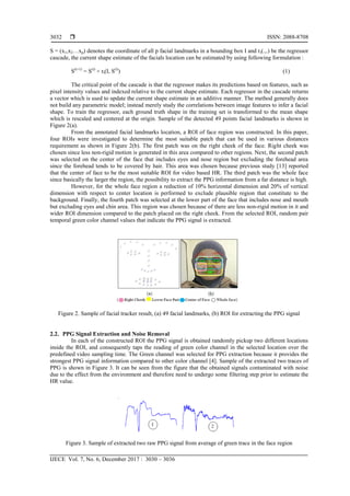 Non-contact Heart Rate Monitoring Analysis from Various Distances with different Face Regions | PDF