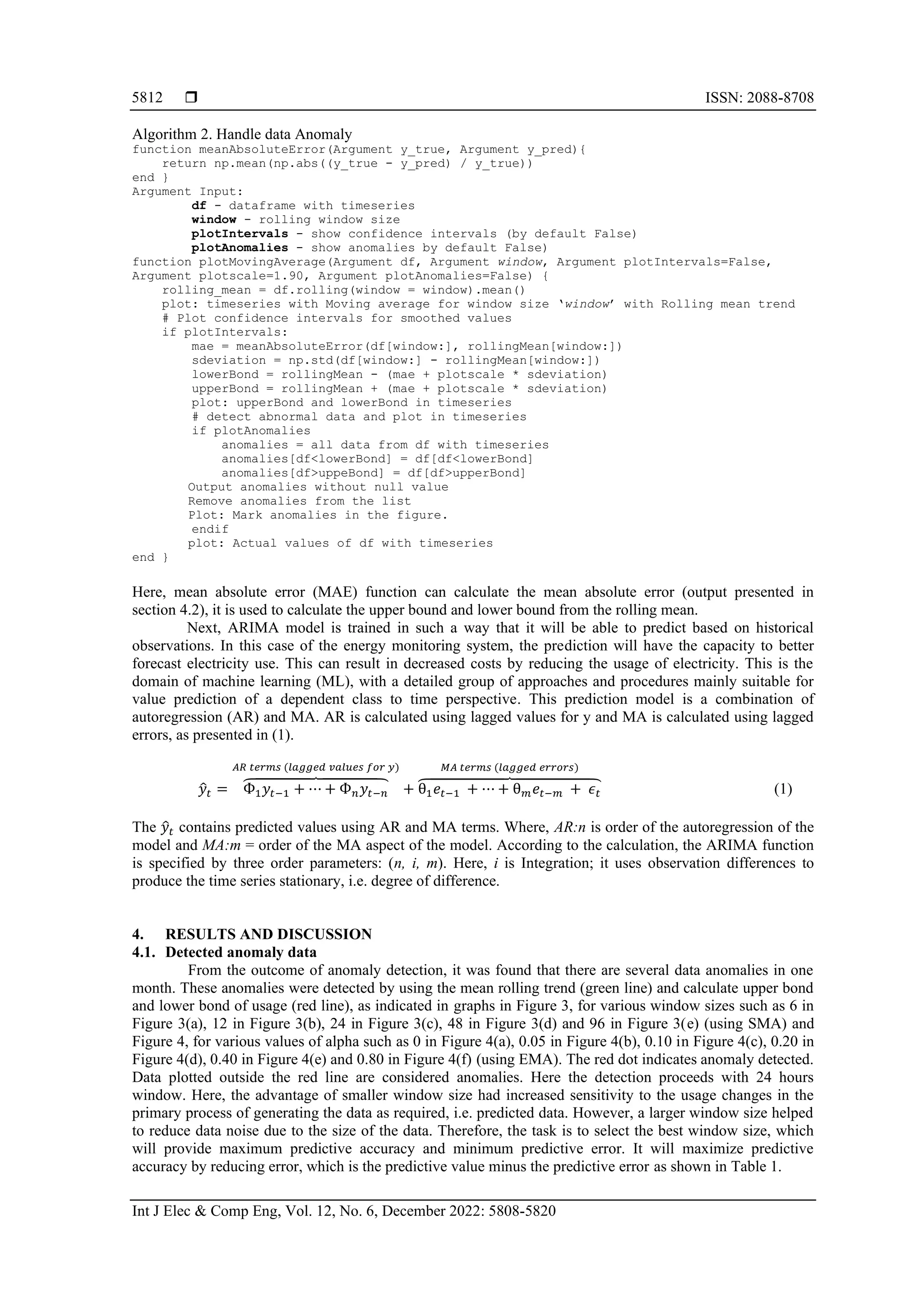 Anomalies detection for smart-home energy forecasting using moving average | PDF