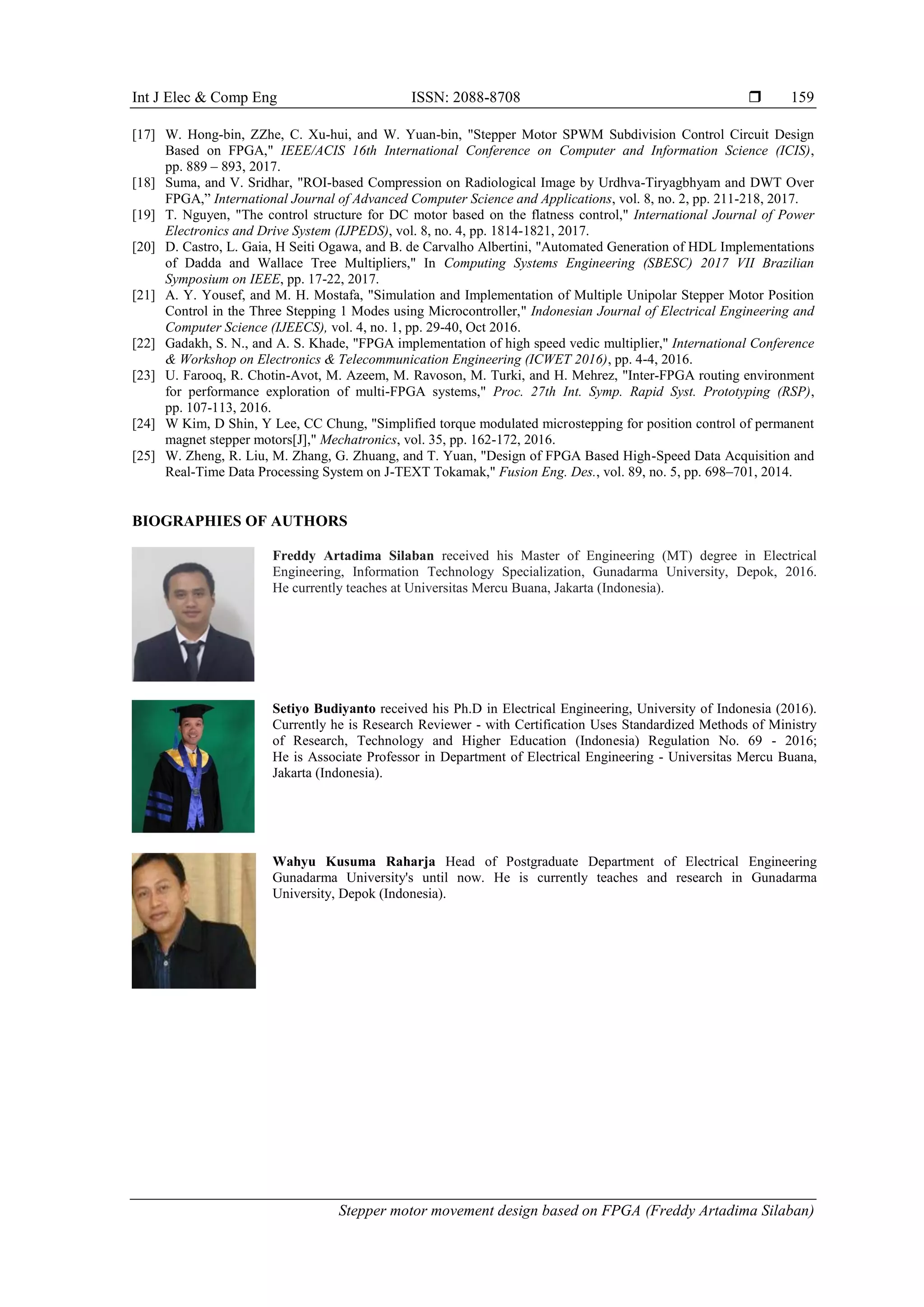Stepper motor movement design based on FPGA | PDF