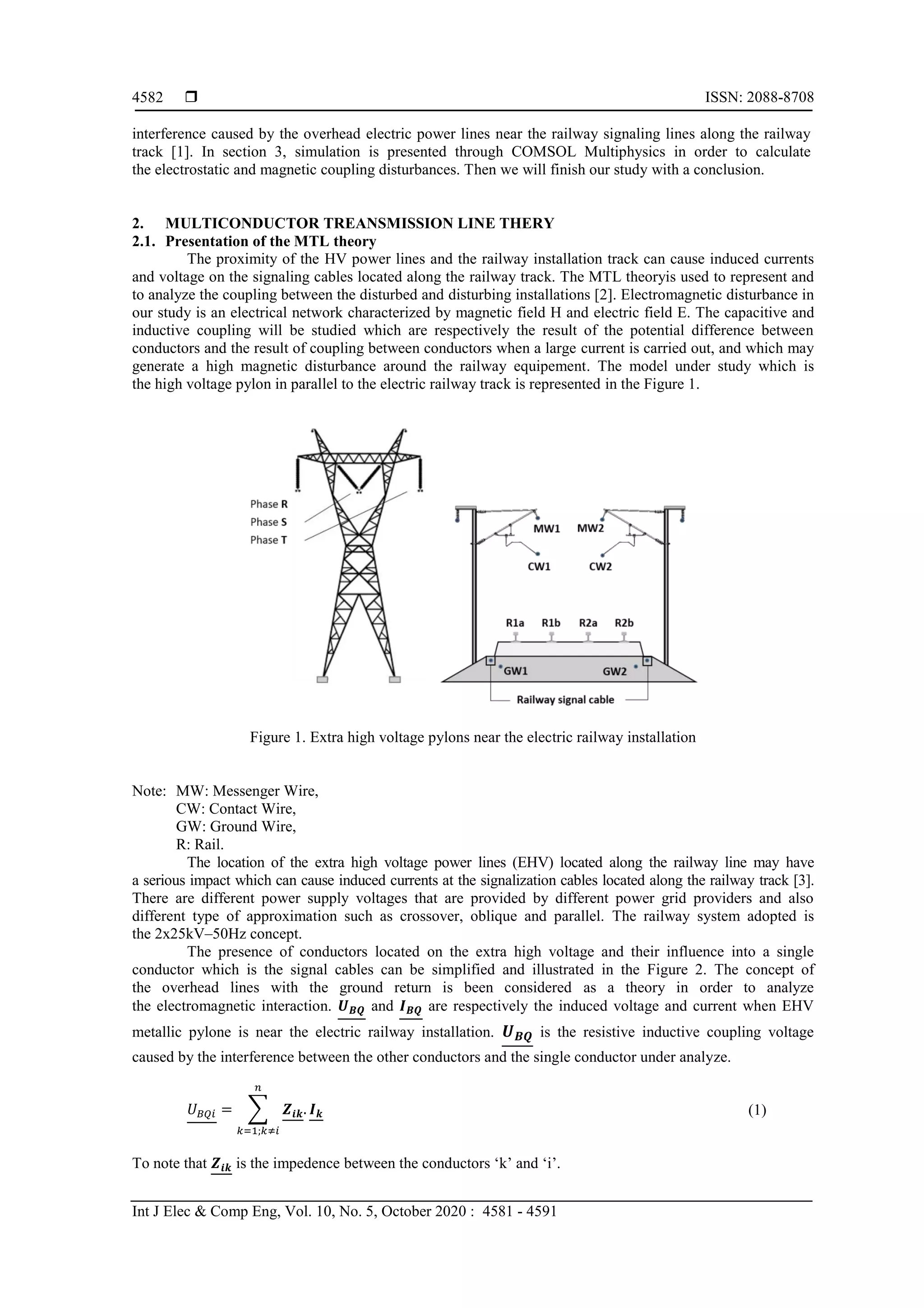 The electromagnetic interferance caused by high voltage power lines ...
