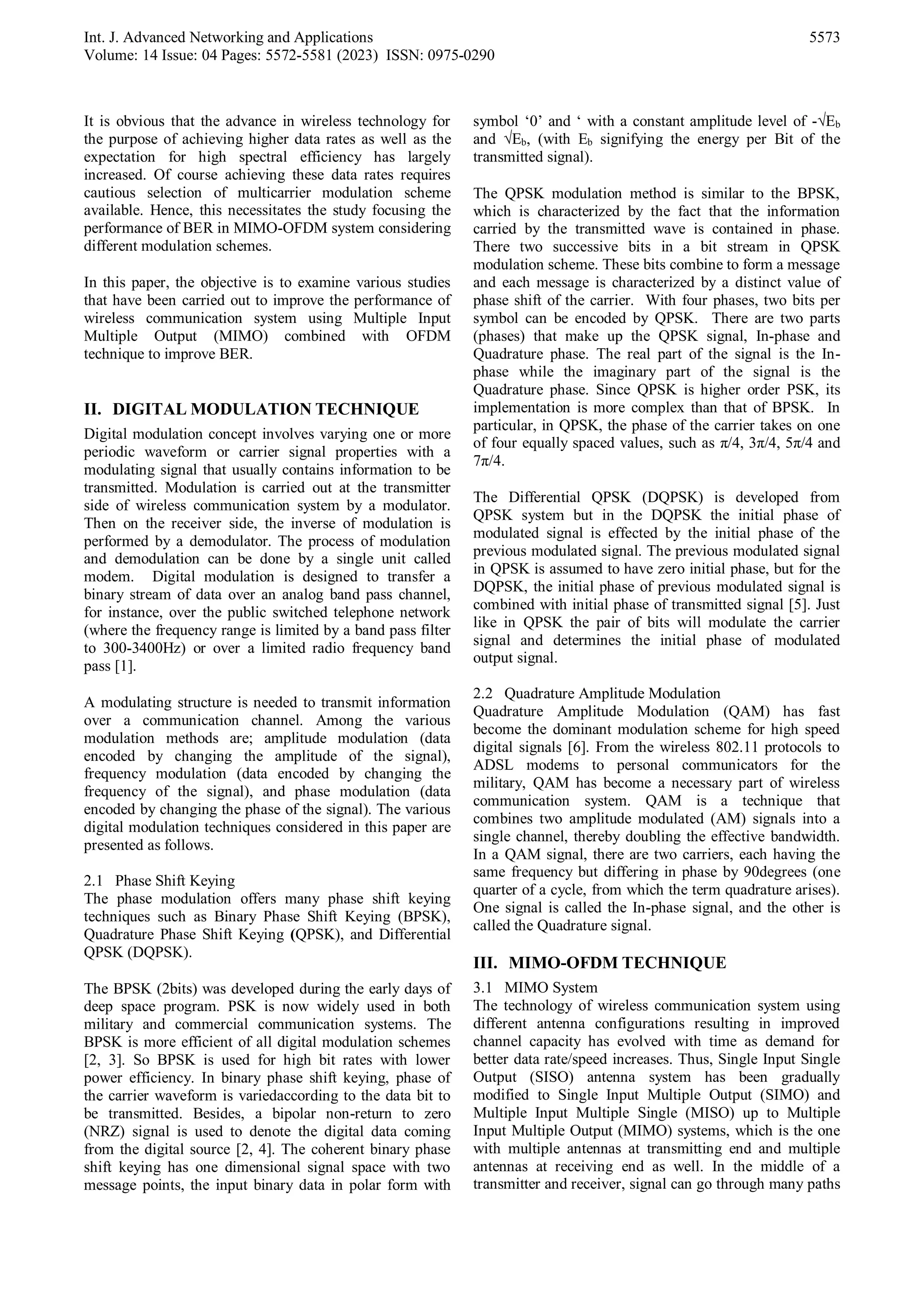MIMO ofdm techniques for wireless communication | PDF