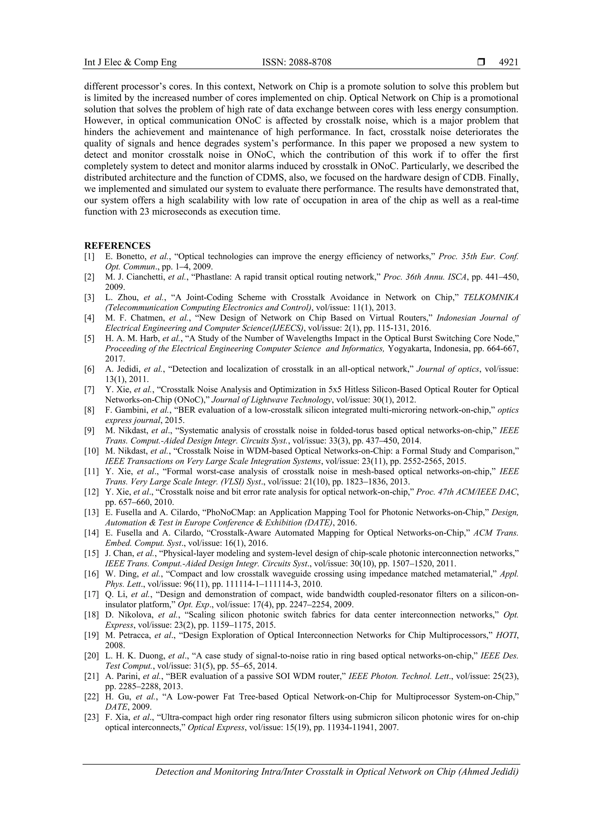 Detection and Monitoring Intra/Inter Crosstalk in Optical Network on ...