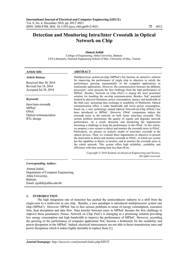 Detection and Monitoring Intra/Inter Crosstalk in Optical Network on ...