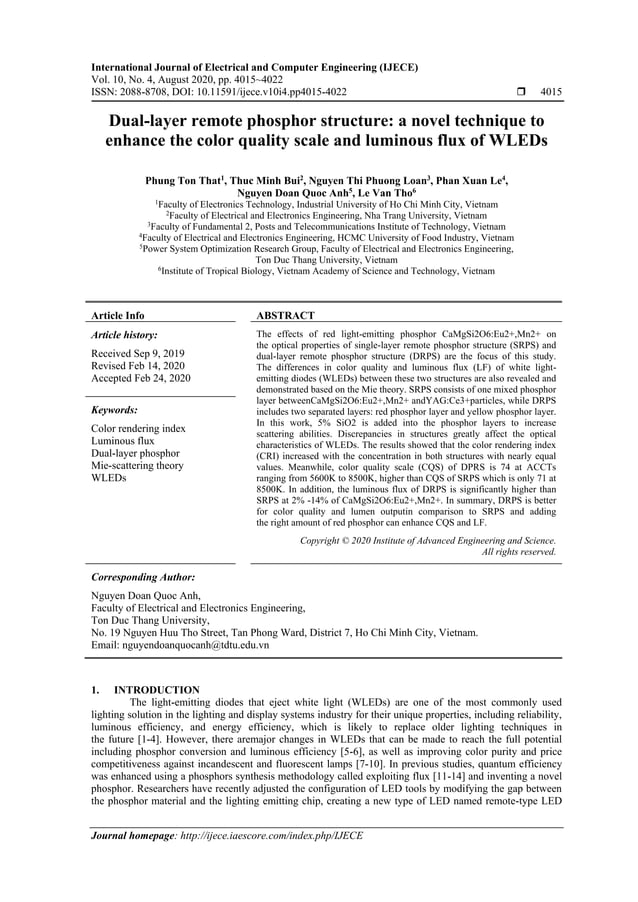Dual-layer remote phosphor structure: a novel technique to enhance the ...