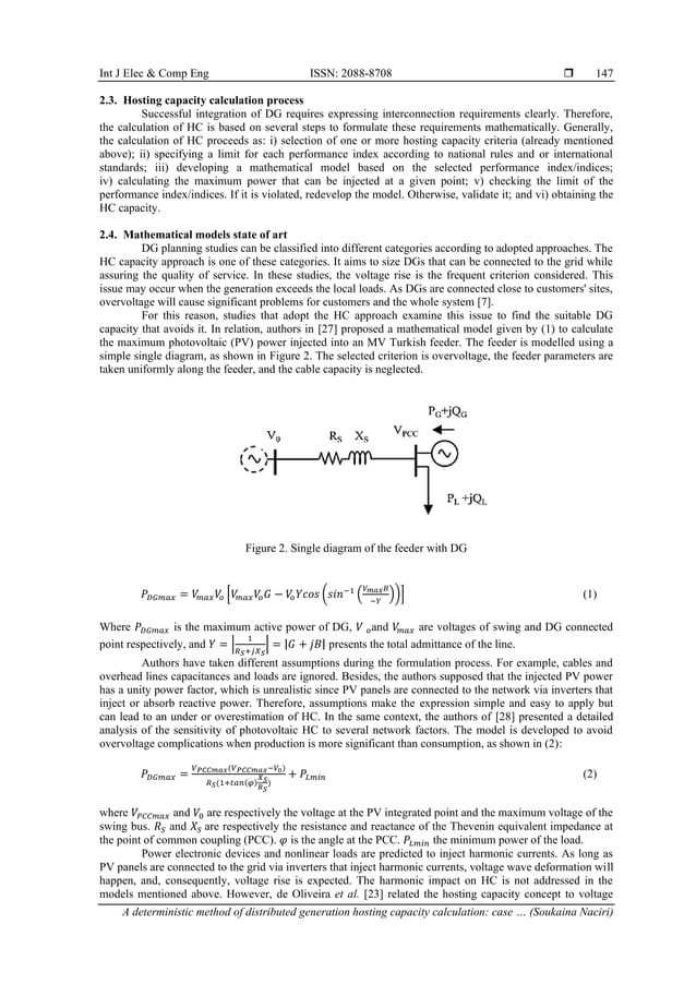 A deterministic method of distributed generation hosting capacity ...
