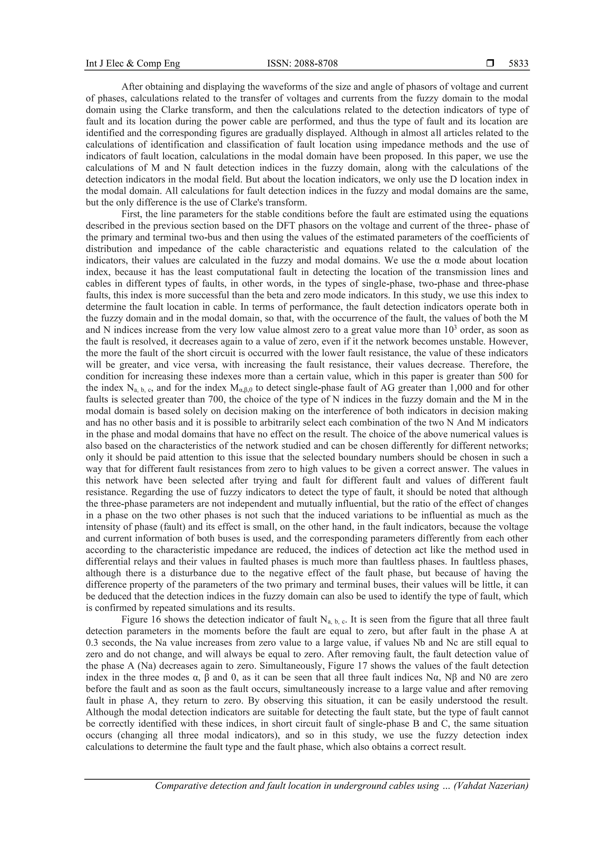 Comparative detection and fault location in underground cables using ...