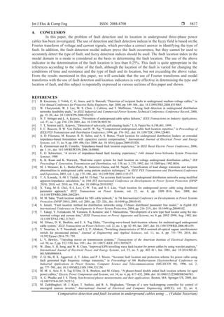 Comparative detection and fault location in underground cables using Fourier and modal ...