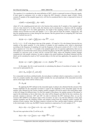 Comparative detection and fault location in underground cables using Fourier and modal ...