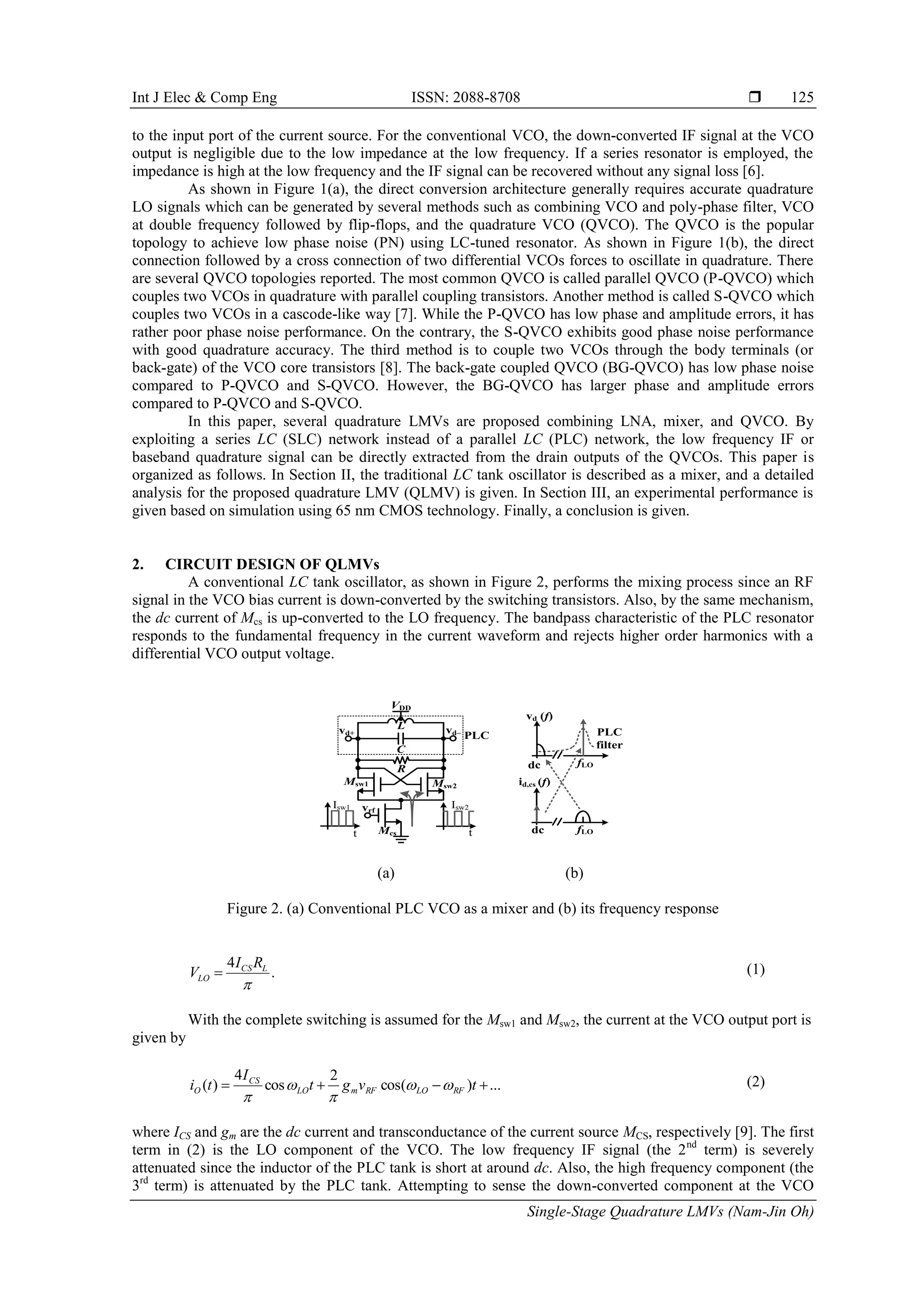 Single-Stage Quadrature LMVs | PDF