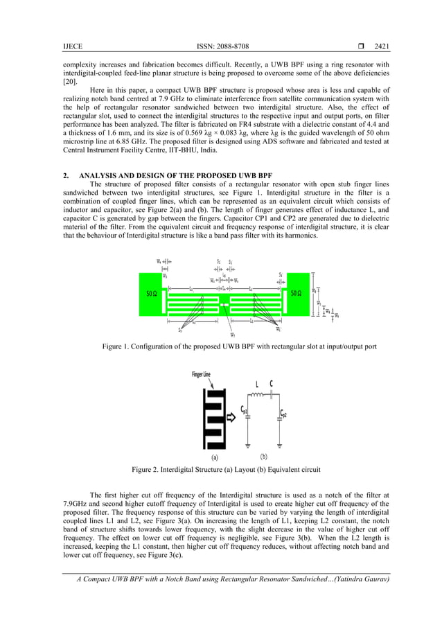 A Compact UWB BPF with a Notch Band using Rectangular Resonator Sandwiched between Interdigital ...