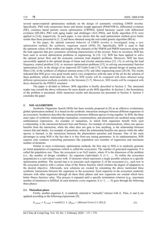 Optimal design of symmetric switching CMOS inverter using symbiotic organisms search algorithm | PDF