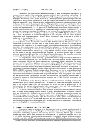 Optimal scheduling and demand response implementation for home energy management | PDF