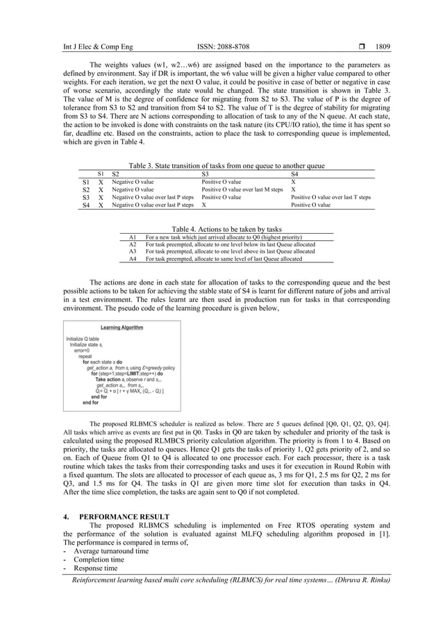Reinforcement Learning Based Multi Core Scheduling Rlbmcs For Real Time Systems Pdf