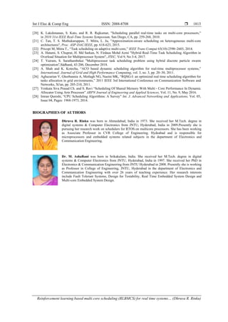 Reinforcement learning based multi core scheduling (RLBMCS) for real ...