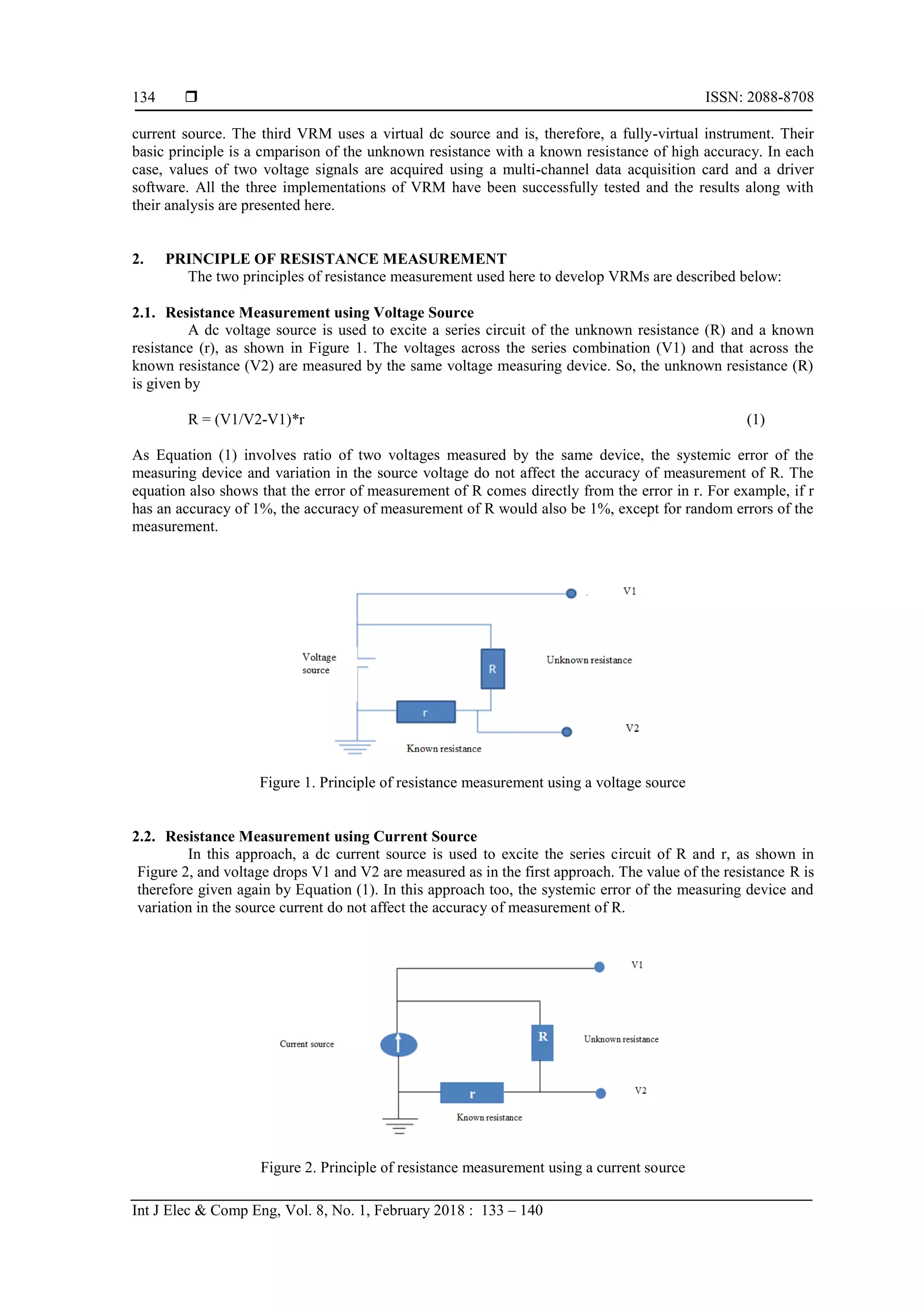 Development of Virtual Resistance Meters using LabVIEW | PDF