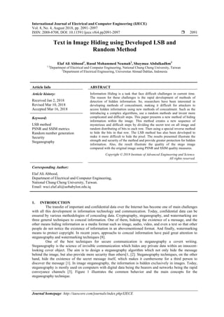 Text in Image Hiding using Developed LSB and Random Method | PDF | Photo Editing Software ...