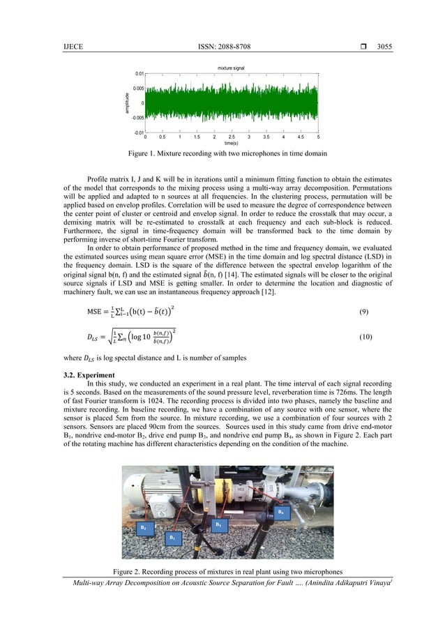 Multi Way Array Decomposition On Acoustic Source Separation For Fault Diagnosis Of A Motor Pump