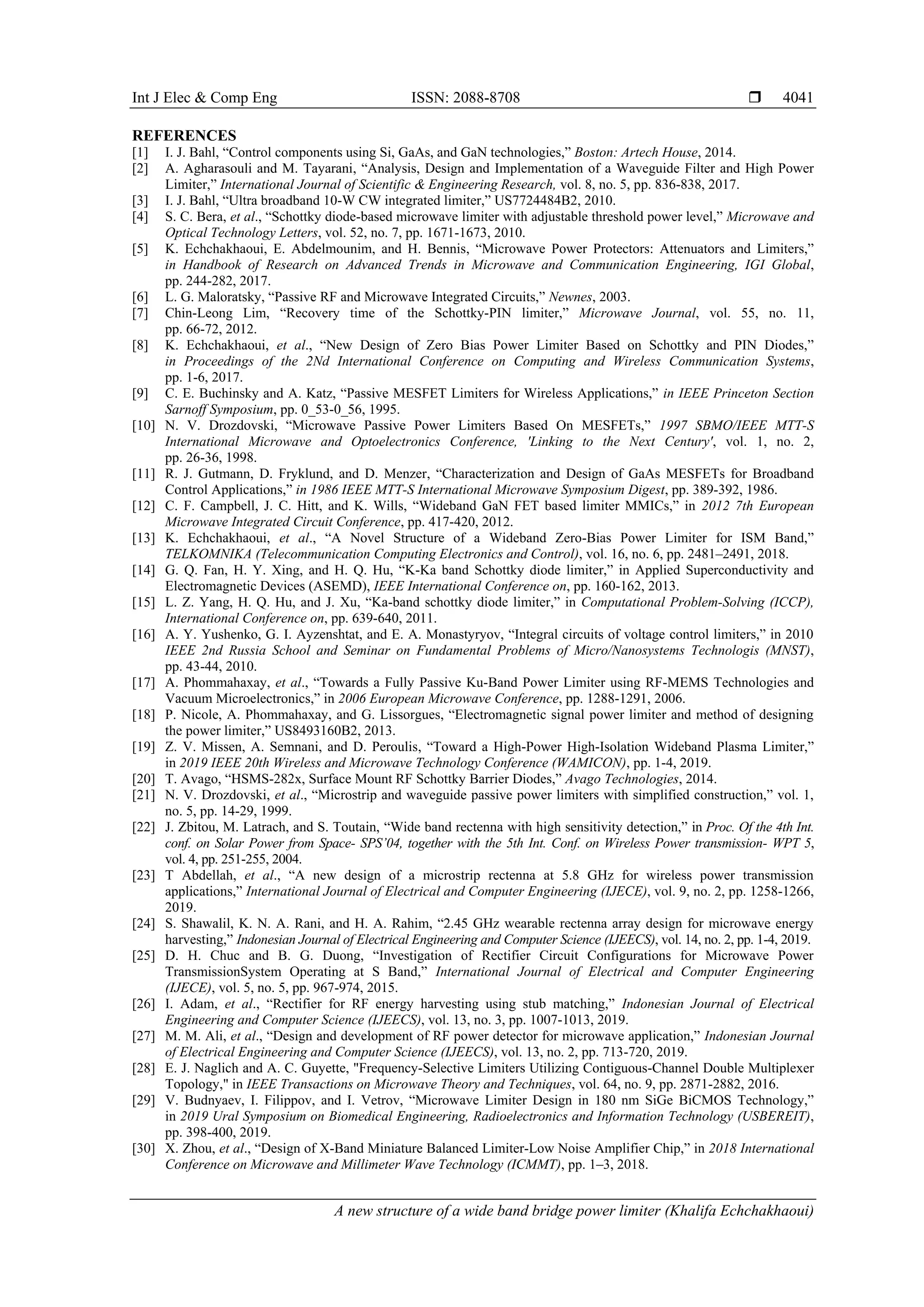 A new structure of a wide band bridge power limiter | PDF