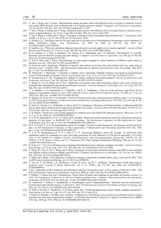 Bibliometric analysis and survey on electronic nose used in agriculture ...