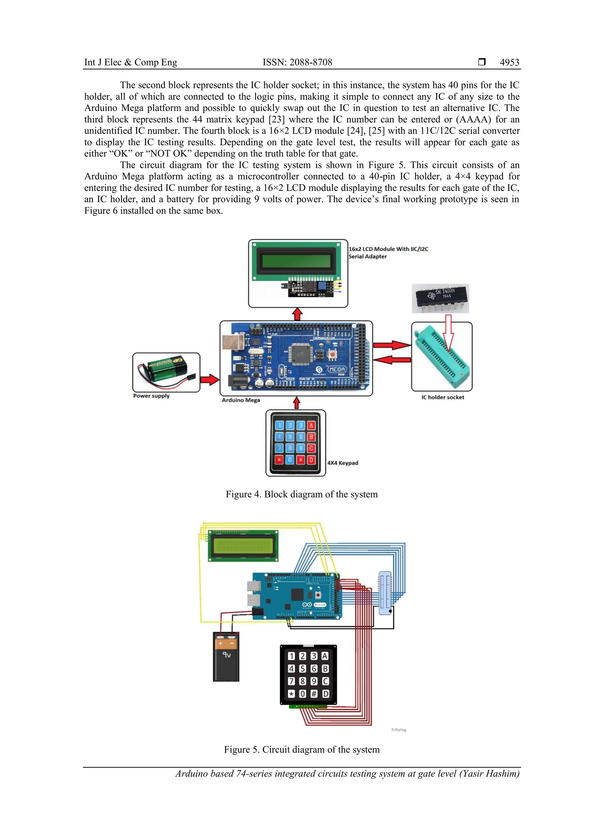 Arduino based 74-series integrated circuits testing system at gate ...