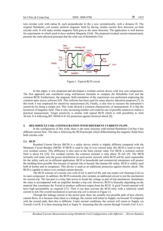 Residual Current Measurement using Helmholtz Coil Configuration with different Current Flow | PDF