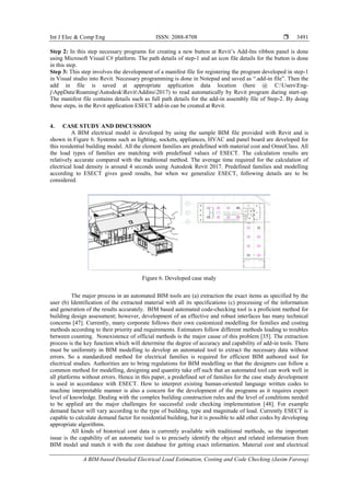A BIM-based Detailed Electrical Load Estimation, Costing and Code ...