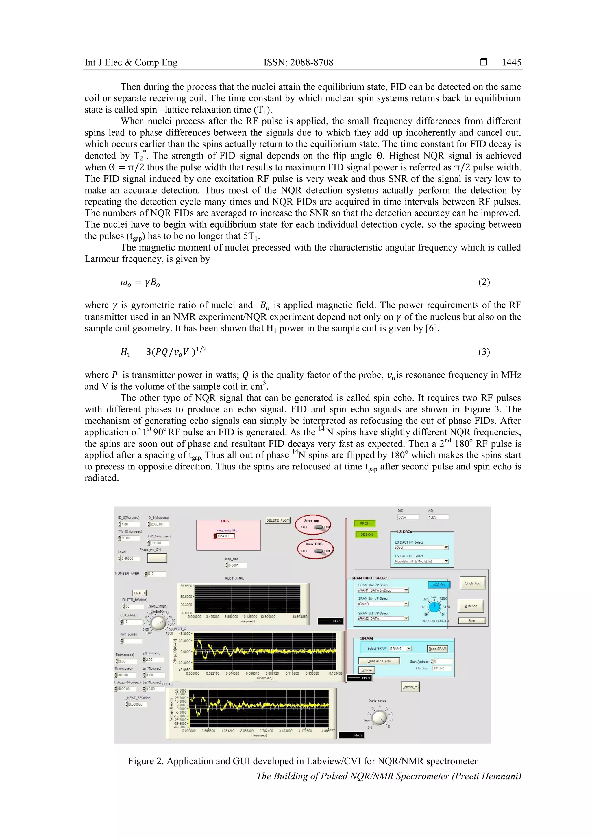 The Building of Pulsed NQR/NMR Spectrometer | PDF
