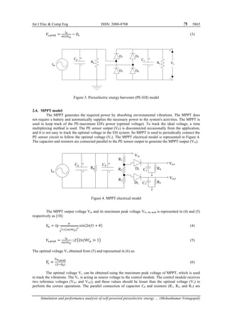 Simulation and performance analysis of self-powered piezoelectric energy harvesting system for ...