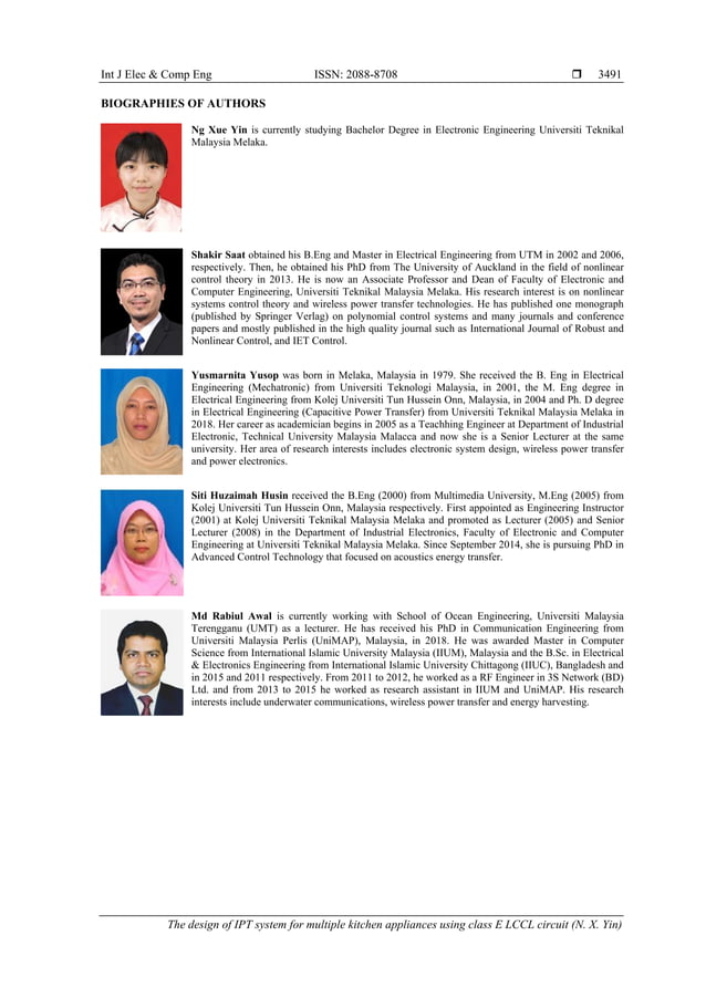 The design of IPT system for multiple kitchen appliances using class E ...