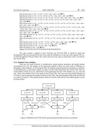 Pipelined Vedic multiplier with manifold adder complexity levels | PDF