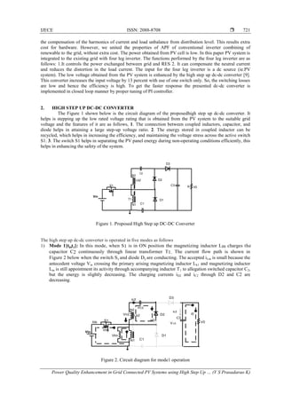 Power Quality Enhancement in Grid Connected PV Systemsusing High Step up DC-DC Converter | PDF