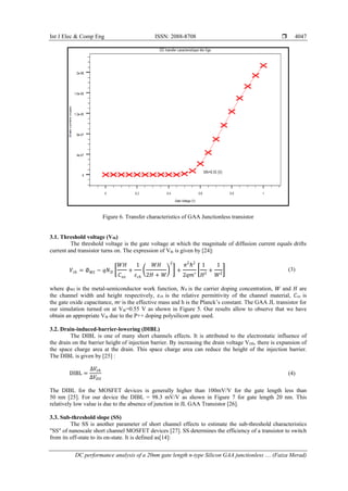 DC performance analysis of a 20nm gate length n-type Silicon GAA junctionless (Si JL-GAA ...