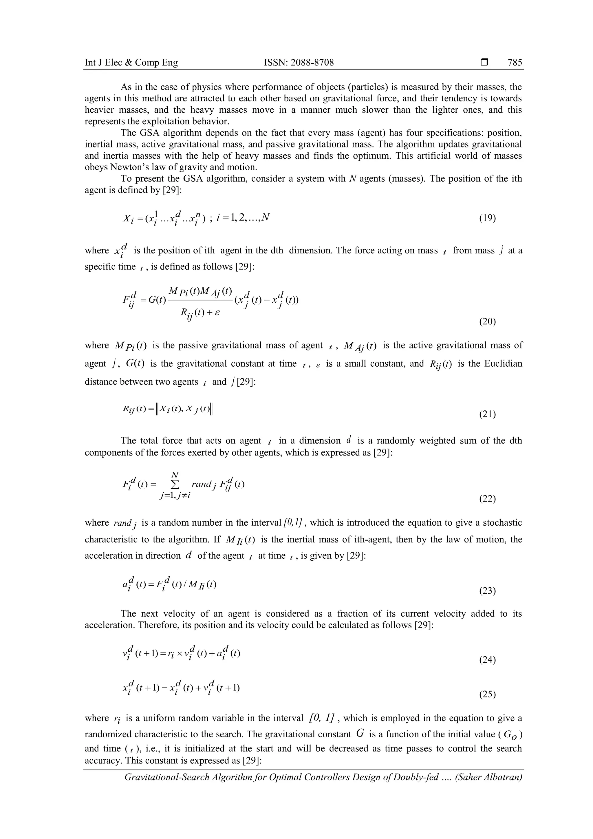 Gravitational Search Algorithm For Optimal Controllers Design Of Doubly Fed Induction Generator