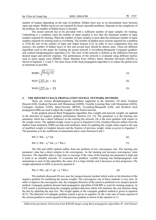 Reflectivity Parameter Extraction From Radar Images Using Back Propagation Algorithms Pdf