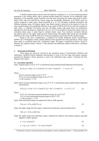 Performance analysis of transformation and bogdonov chaotic substitution based image ...