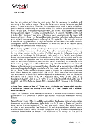 EVALUATION OF SWOT ANALYSIS AS A STRATEGIC BUSINESS TOOL TO ENHANCE ...