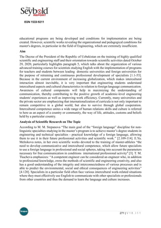 SPECIFIC FEATURES OF TEACHING FOREIGN LANGUAGE PROFESSIONAL ...
