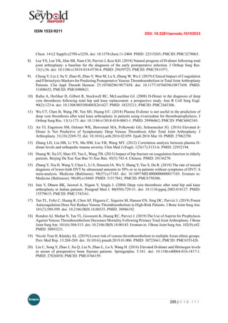 ANALYSIS OF D-DIMER VALUES IN POST-OPERATIVE PATIENTS OF MAJOR HIP AND ...