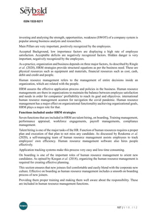 THE HUMAN RESOURCES MANAGEMENT STRATEGIES AND ITS ROLE IN THE ...