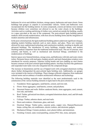 RESPONSE OF TRADITIONAL ARCHITECTURE TO MODERNISM IN NIGERIA: A ...