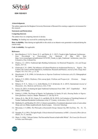 RESPONSE OF TRADITIONAL ARCHITECTURE TO MODERNISM IN NIGERIA: A ...