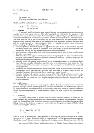 Improvement of Fading Channel Modeling Performance for Wireless Channel | PDF