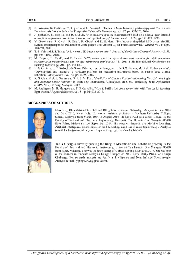 Design and Development of a Shortwave near Infrared Spectroscopy using NIR LEDs and Regression ...